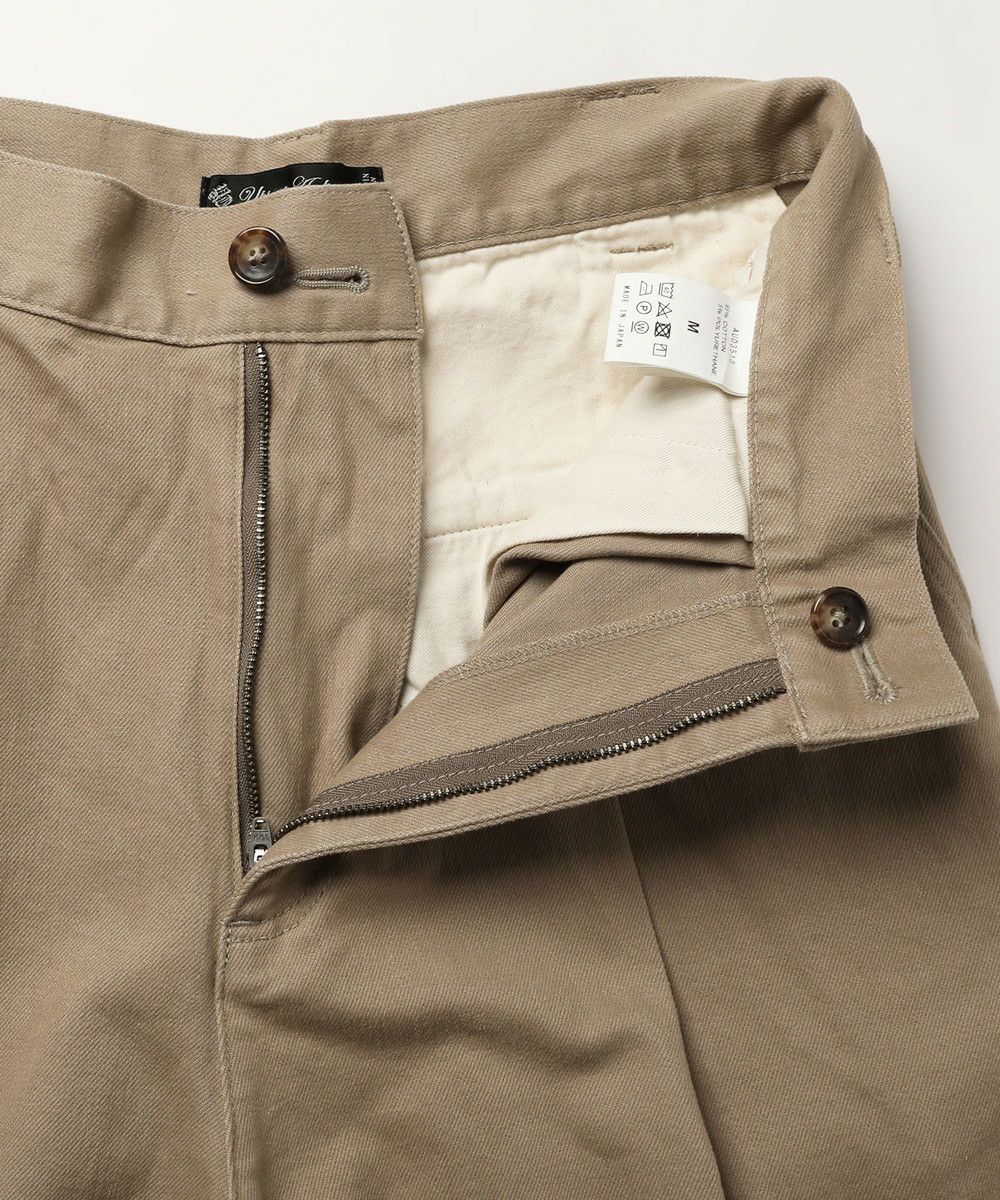日本製ヘビーウェイトコットンツイル1タックワイドパンツ 日本製ヘビーウェイトコットンツイル1タックワイドパンツ